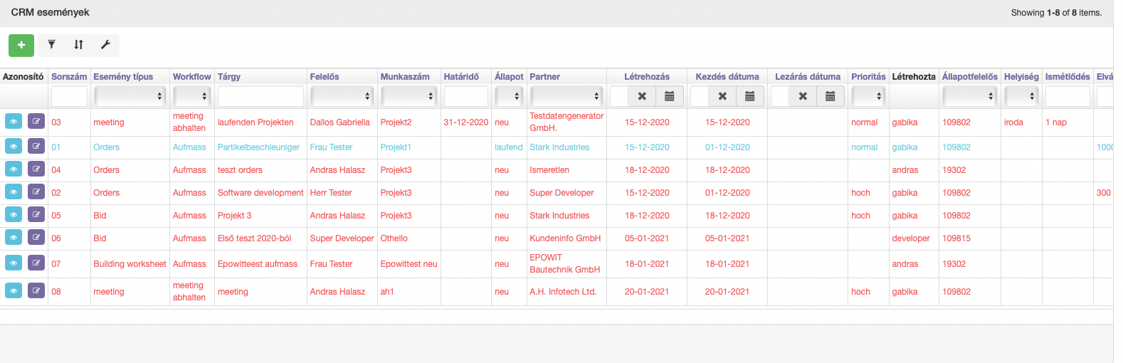 Infinity – ORC.hu – Vállalkozástámogató rendszer